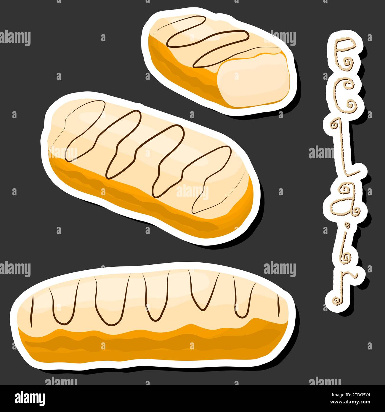 Illustration on theme fresh sweet tasty eclair of consisting various ...
