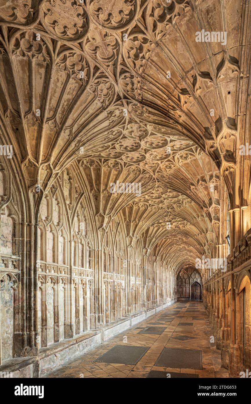 The 14th century Great Cloister at Gloucester Cathedral thought to be ...