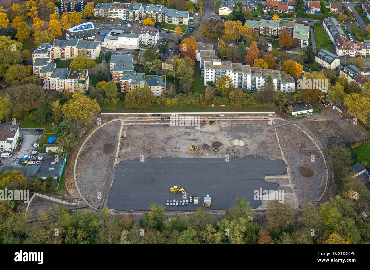 Aerial view, soccer field renovation and renewal of WSV Bochum 06 e.V ...