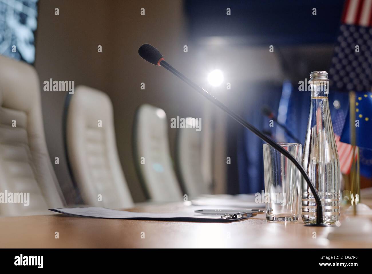 Modern auditorium during business conference hi-res stock photography ...