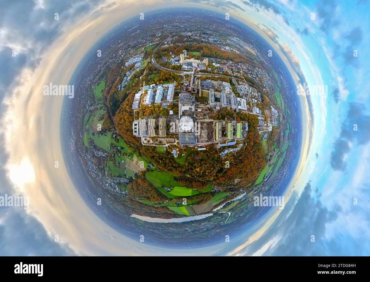 Aerial view, building complex of the RUB Ruhr-University Bochum ...