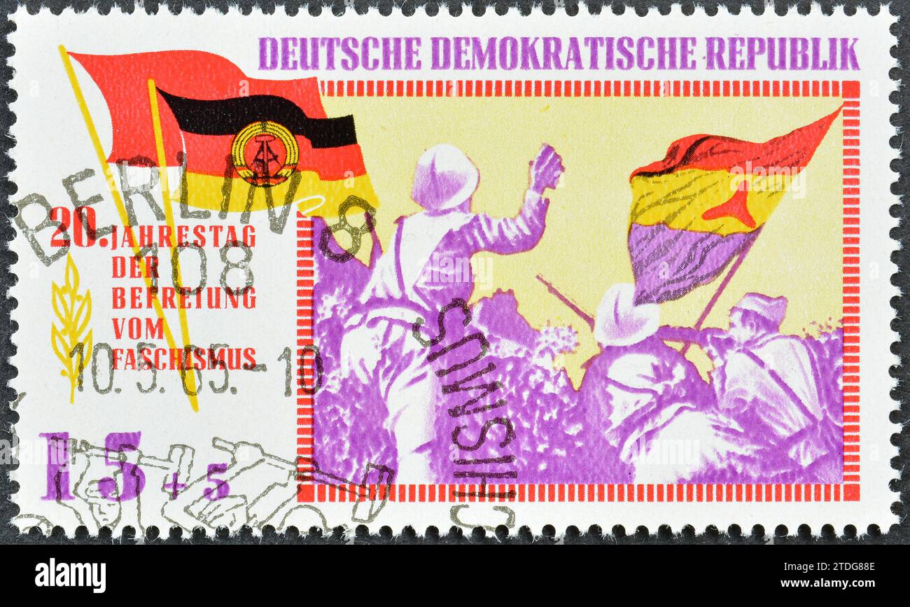 Cancelled postage stamp printed by German Democratic Republic , that ...