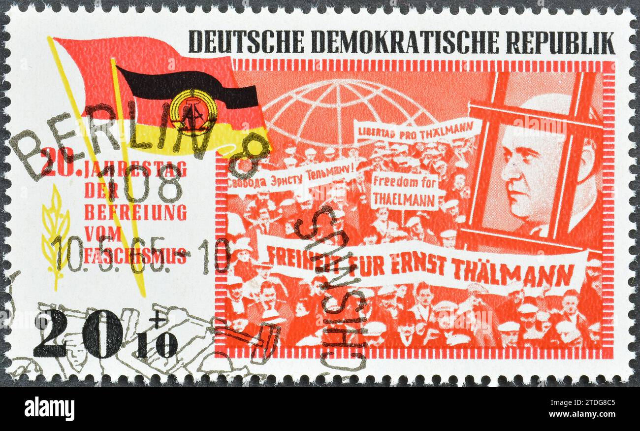 Cancelled postage stamp printed by German Democratic Republic , that ...