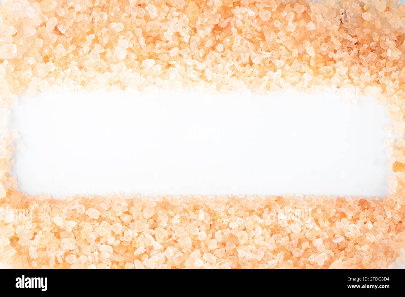Pink Salt background with free space in the center, free space. Top ...