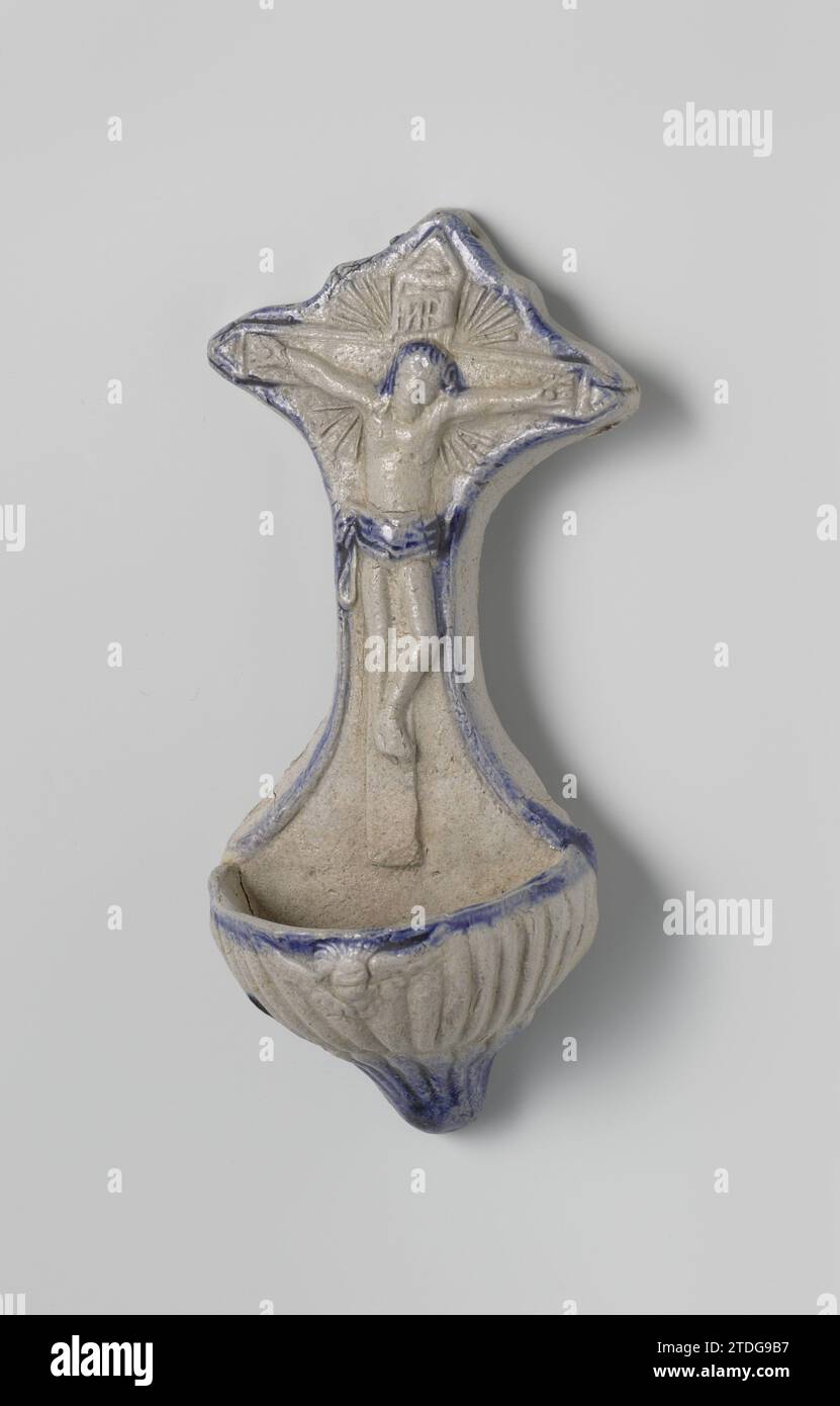Holy water stoup with a relief of the Crucifixion, anonymous, c. 1750 ...