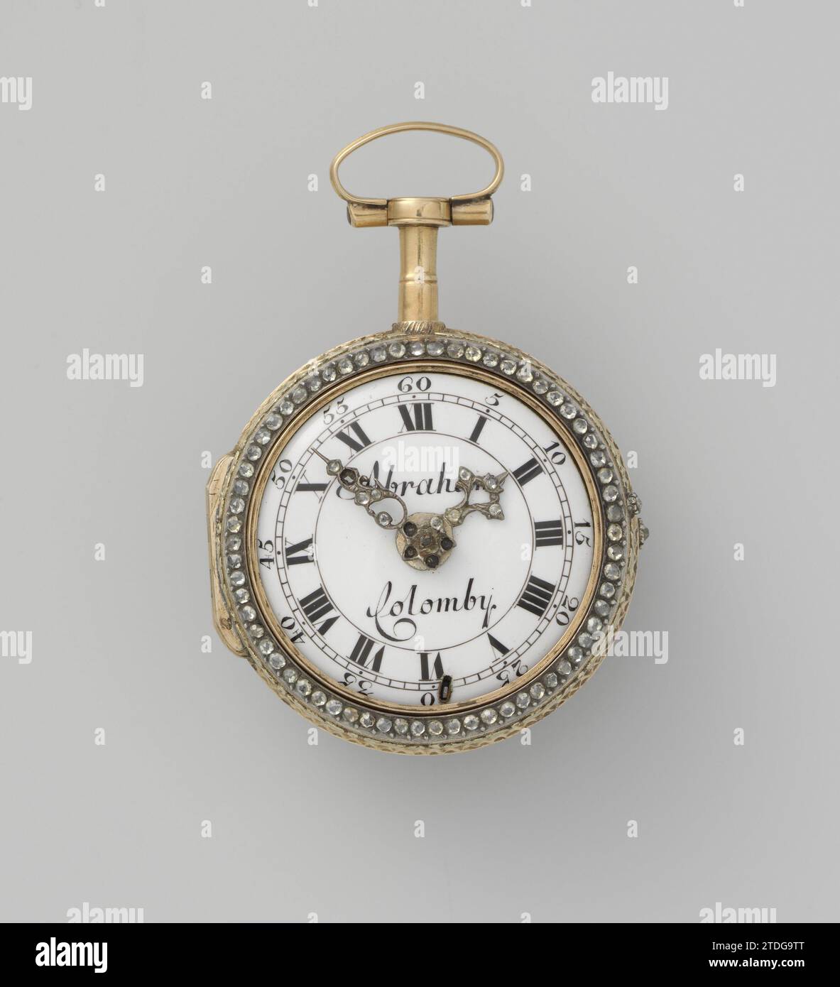 Watch with a Girl, Abraham Colomby, c. 1750 - c. 1760 Ladies watch of ...
