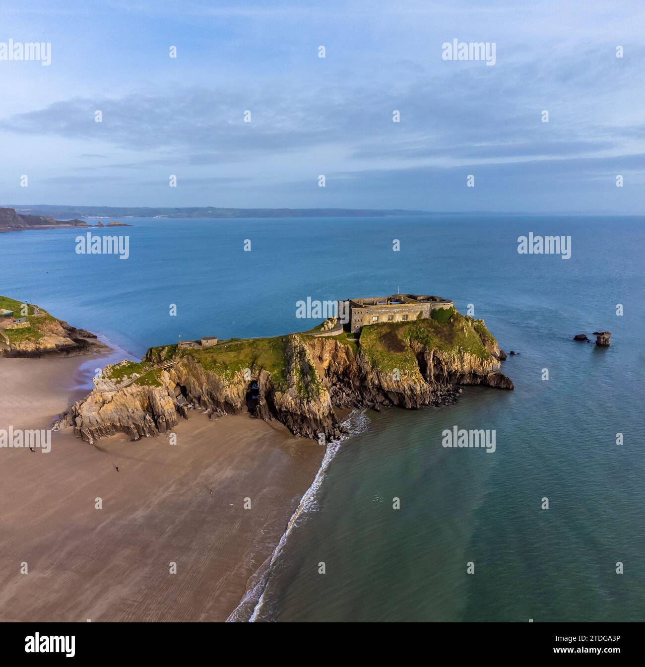Harbour beach tenby aerial hi-res stock photography and images - Alamy