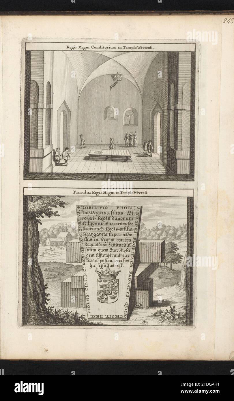 Chapel and tombstone of King Magnus Nilsson in the Veta Kloosterkerk ...