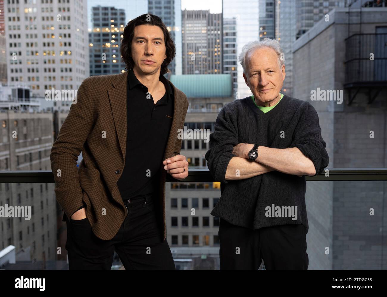 Adam Driver, left, and director Michael Mann pose for a portrait to ...