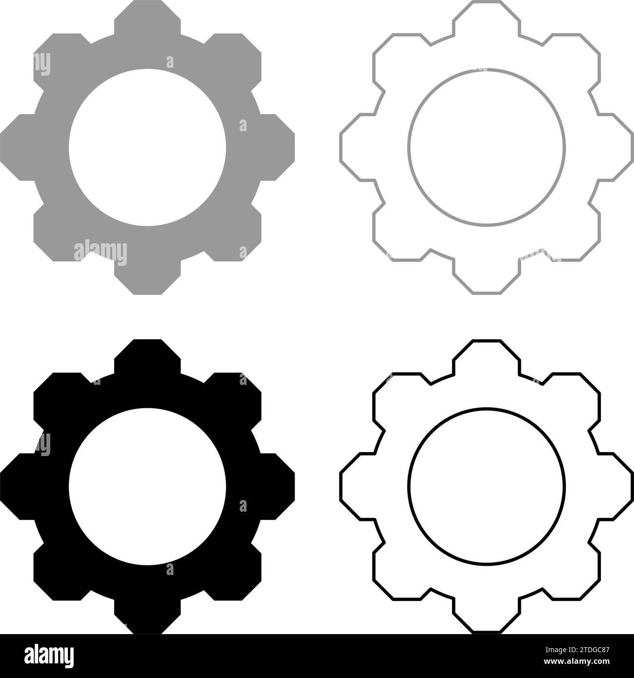 Gear cogwheel set icon grey black color vector illustration image ...