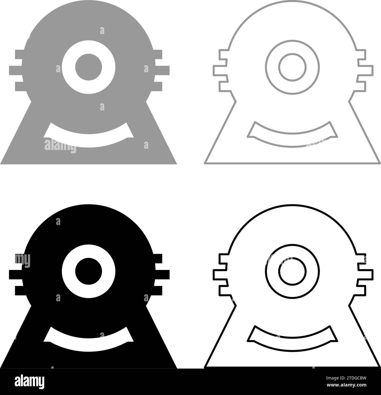 Electric motor electromotor engine industrial set icon grey black color ...