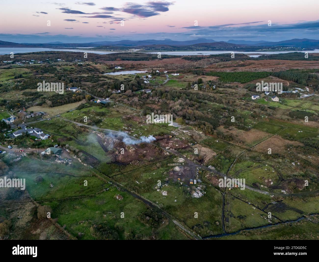 Typical burning of waste in rural Ireland - County Donegal Stock Photo ...