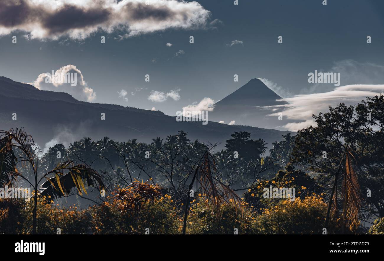 Mayon Volcano from Tambo, Buhi Camarines Sur Stock Photo - Alamy