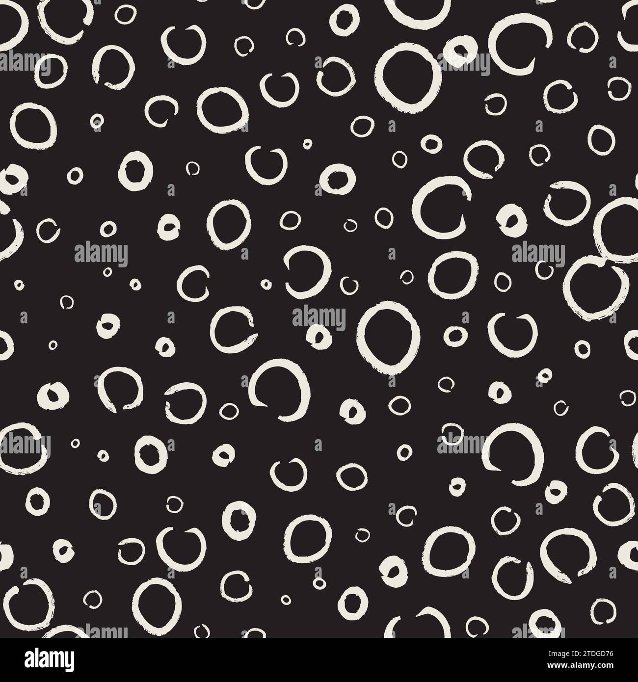 Seamless pattern with hand painted ink circles. Graphic design element ...