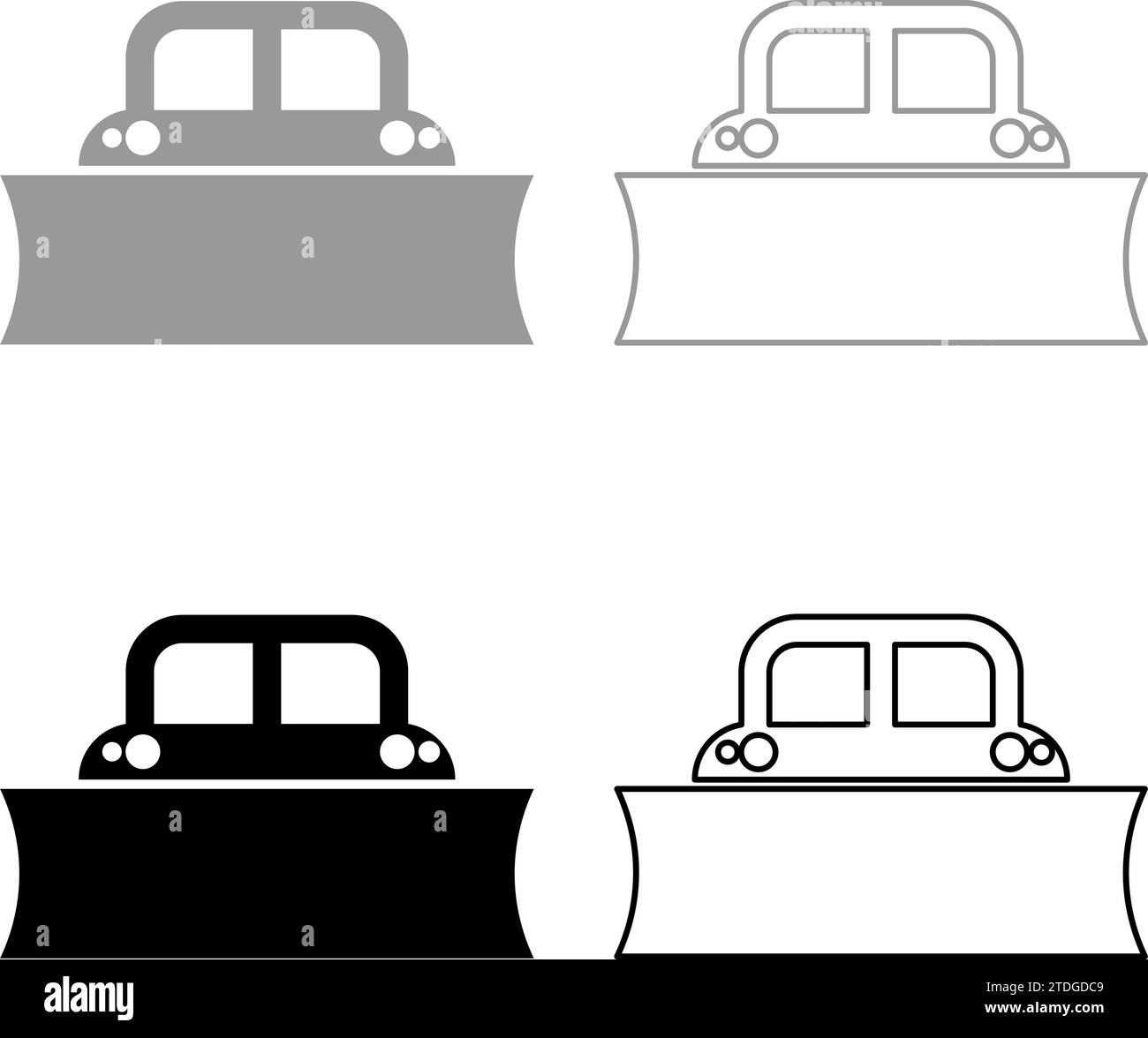 Snowblower road Stock Vector Images - Alamy