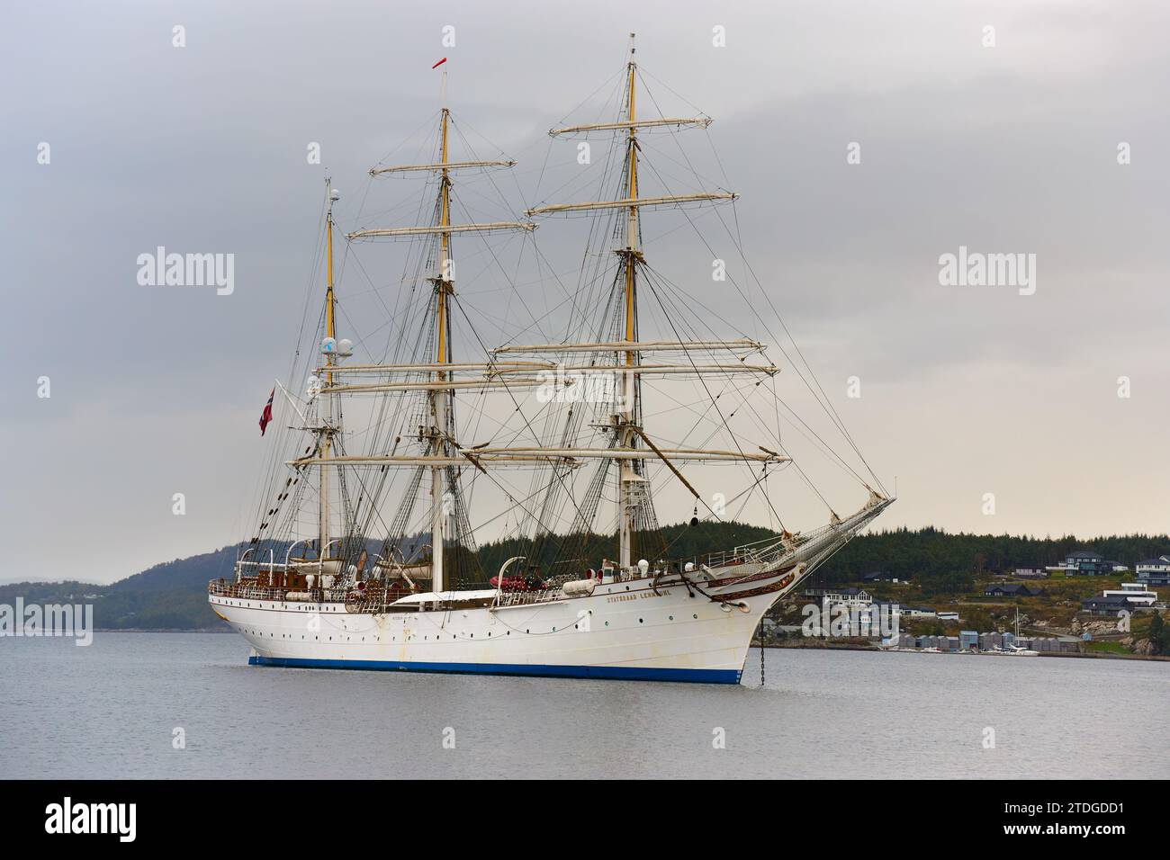 Statsraad Lemkuhl a three masted barque sailing ship Stock Photo - Alamy