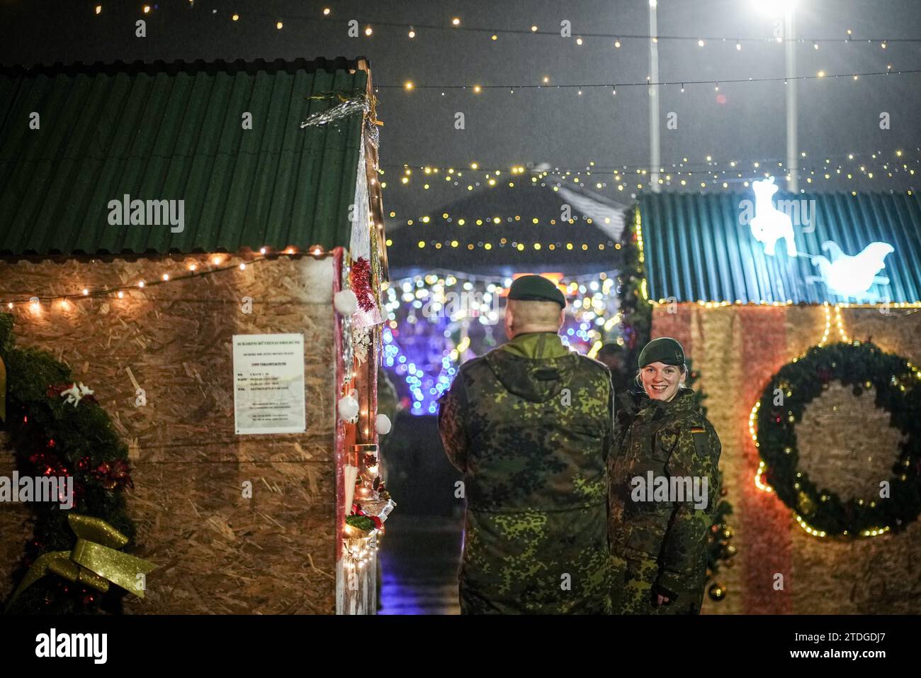 Rukla, Lithuania. 18th Dec, 2023. Bundeswehr soldiers visit the ...