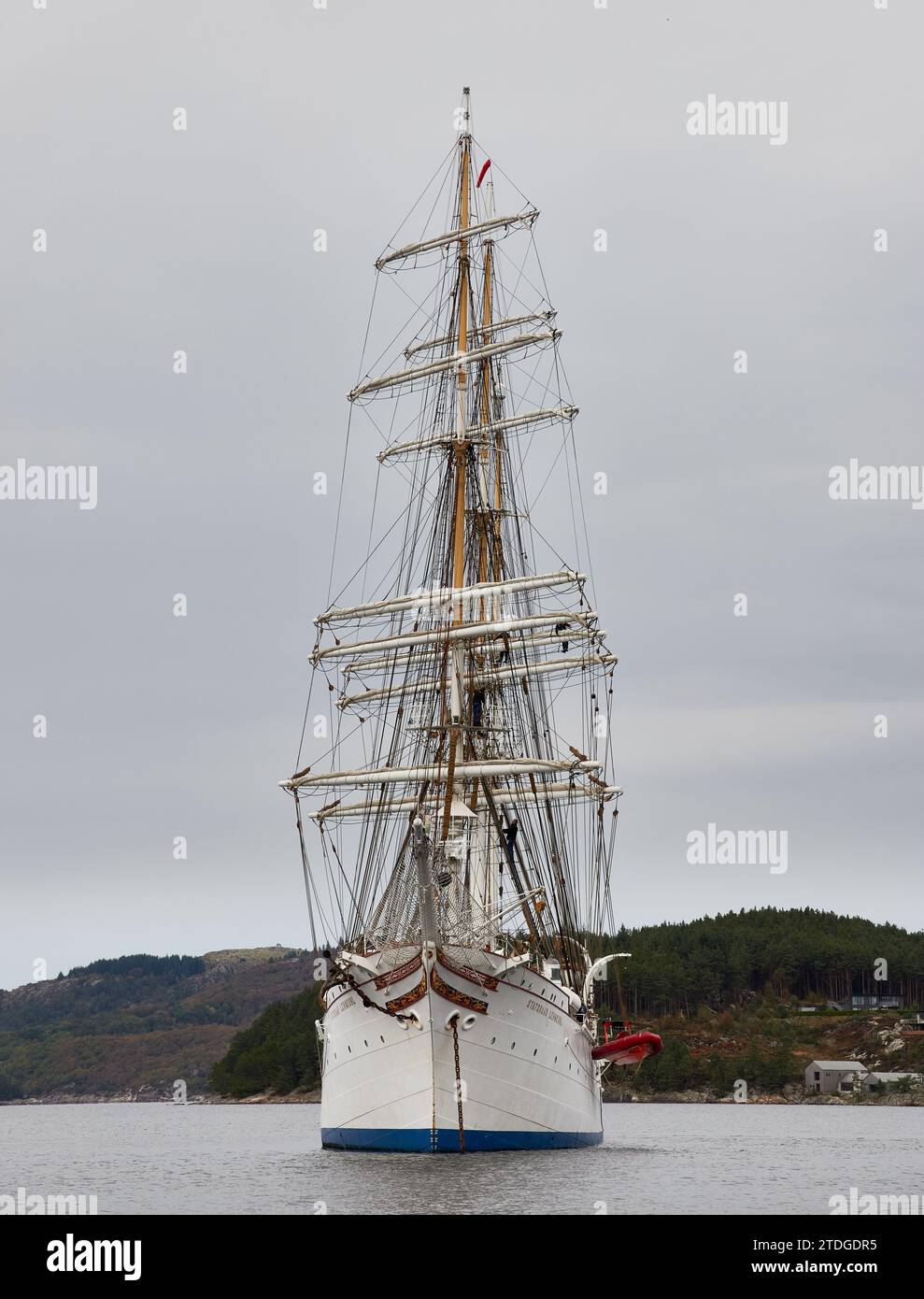 Statsraad Lemkuhl a three masted barque sailing ship Stock Photo - Alamy