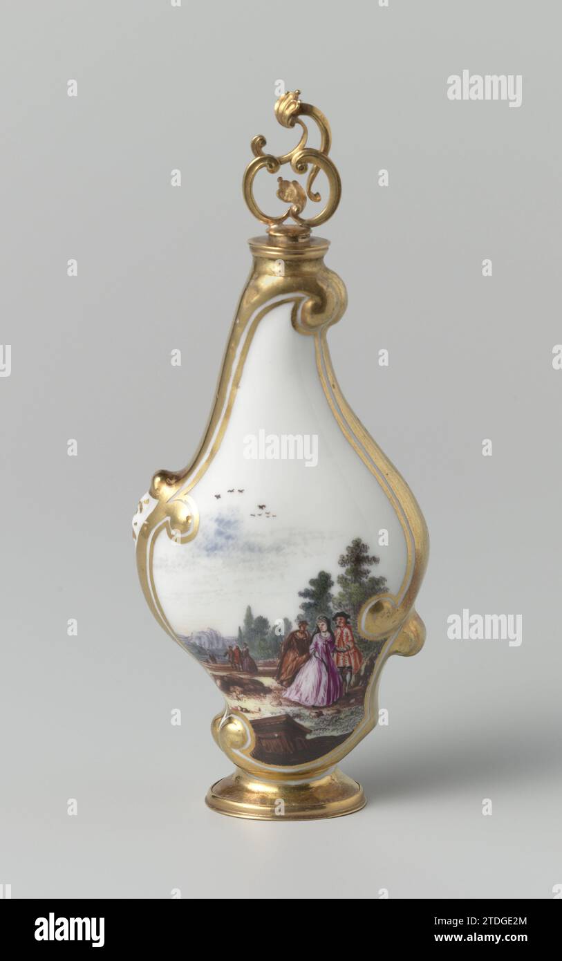 Flask, Meissener porcelain manufactory, c. 1740 - c. 1744 Flacon of ...