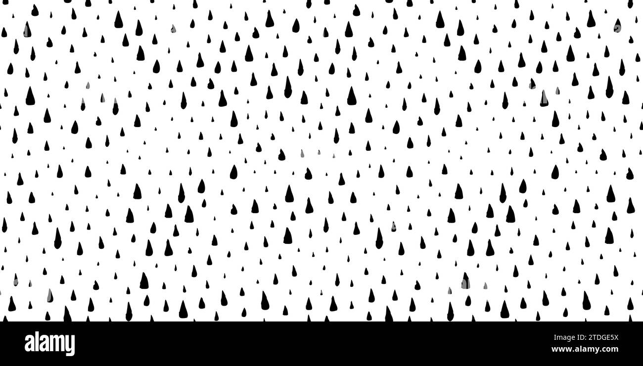 Seamless RAIN pattern hand painted with ink brush strokes on white ...