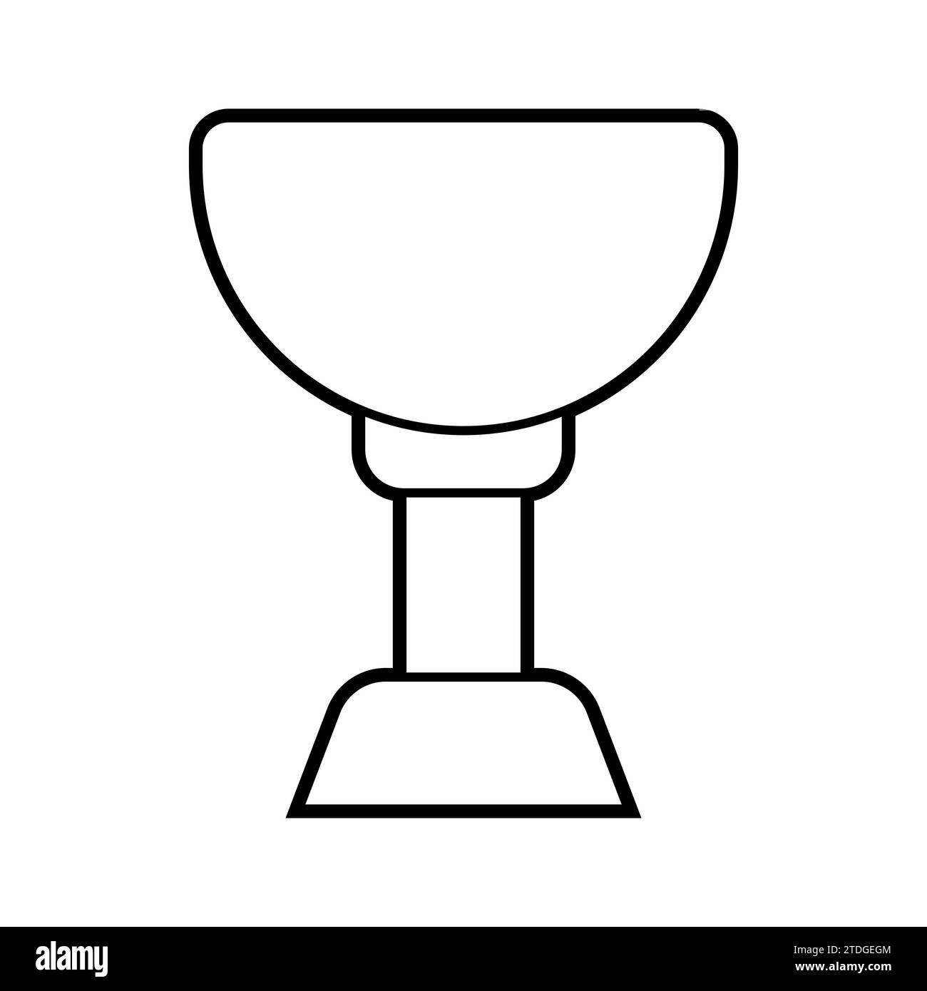 Black line cup icon. Illustration of award for sports or corporate ...