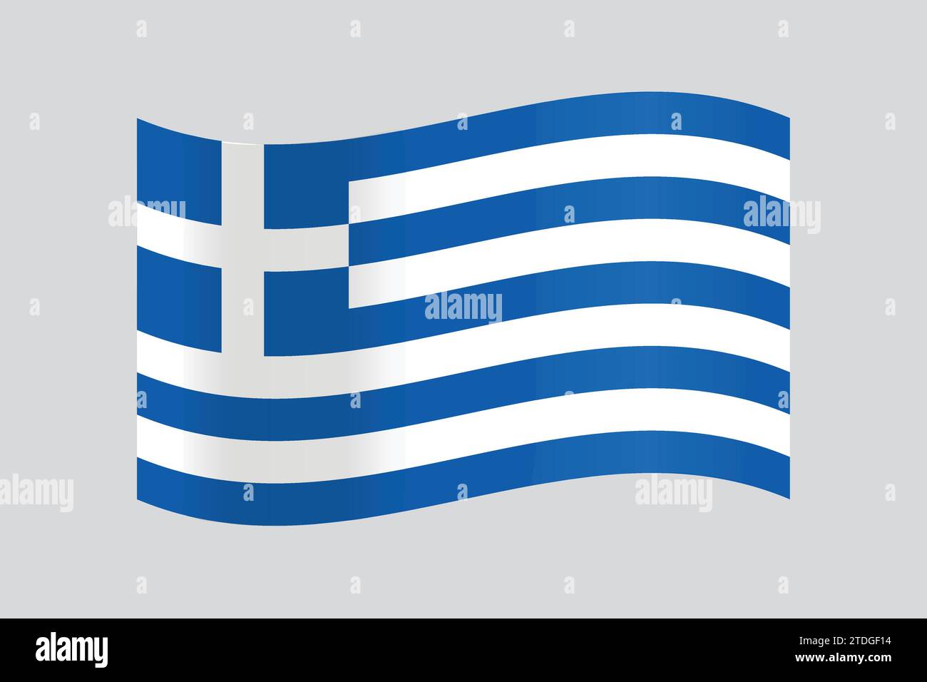 A detailed and accurate vector illustration of Greece colored flag ...