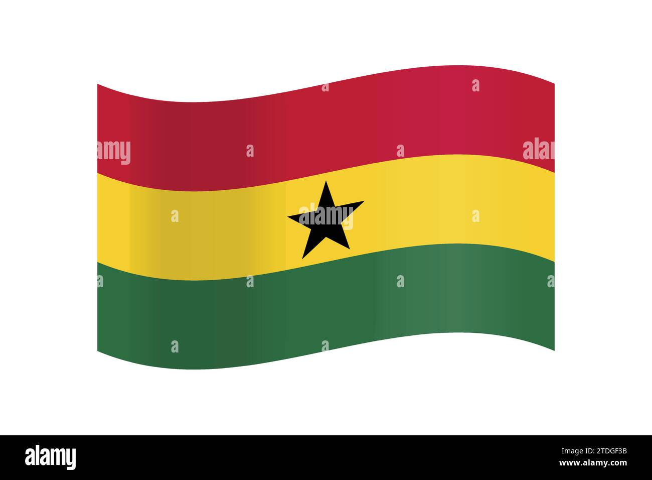 A detailed and accurate vector illustration of Ghana colored flag Stock ...