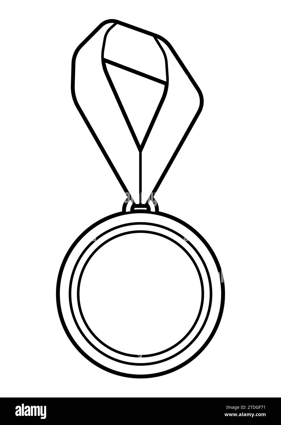 Medal with ribbon Black and White Stock Photos & Images - Alamy