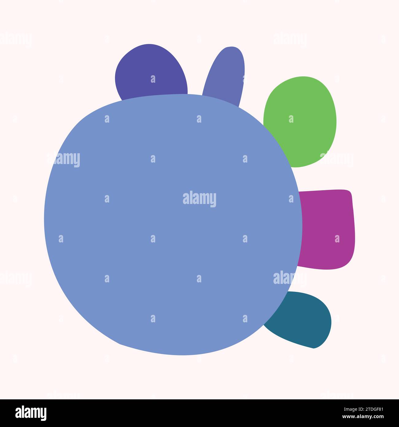 Simple organic blob illustration in bold style for kids shape graphic ...