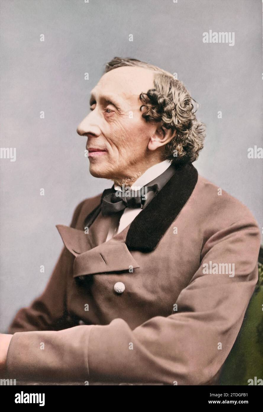 A portrait of the Danish writer Hans Christian Andersen. Date: 10 ...