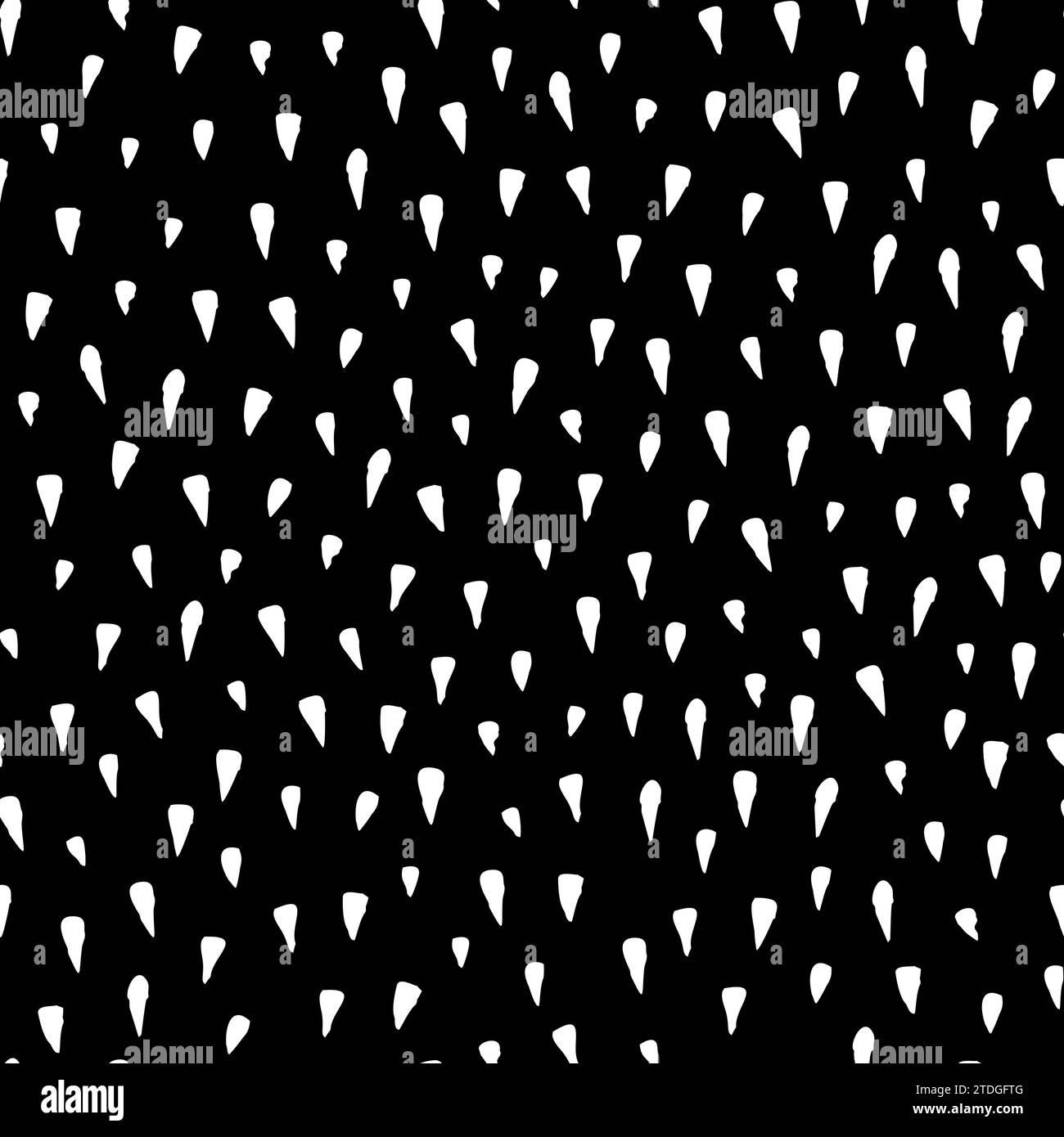 Seamless pattern with hand drawn shapes background. Black white texture ...