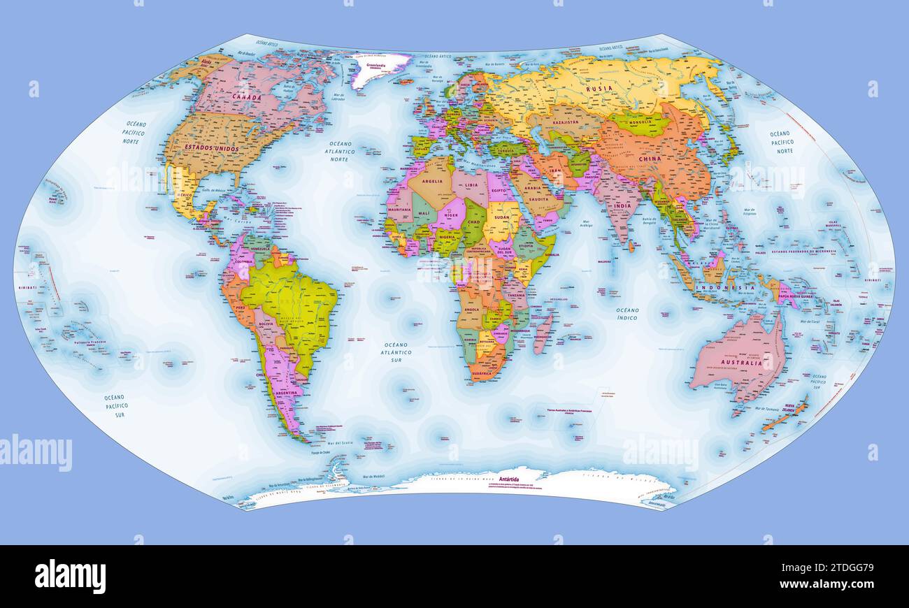 Spanish language countries map Stock Vector Images - Alamy