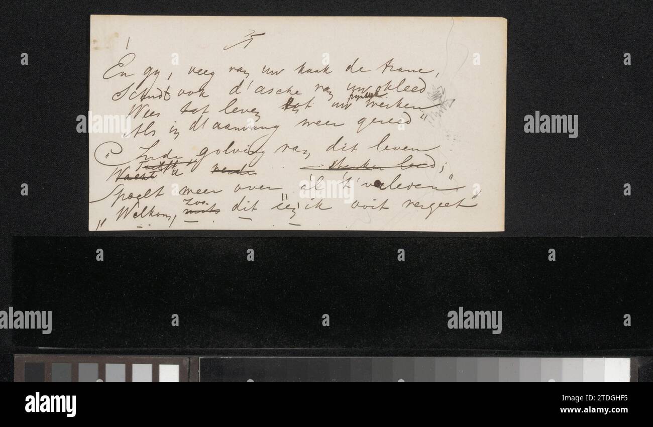 Poem from the August Allebé collection, Anonymous, in Or Before 1950 ...