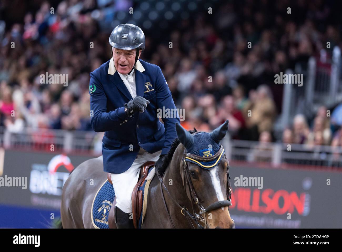 London, UK. 18th Dec, 2023. John Whitaker of Great Britain with Sharid ...