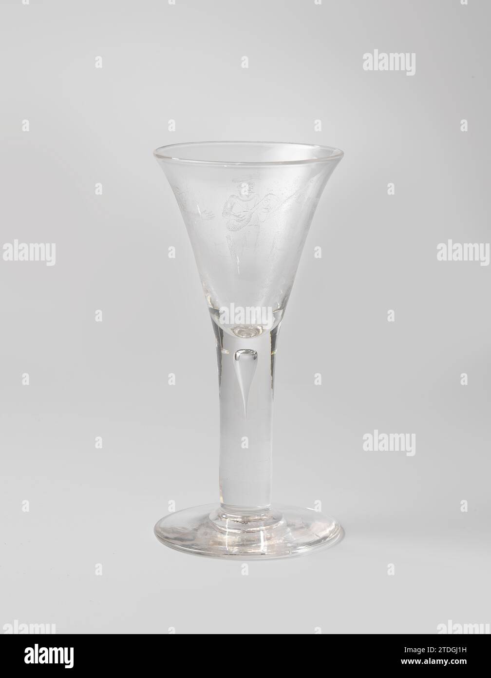 Chalip glass with a lute player and two vanders in a landscape ...