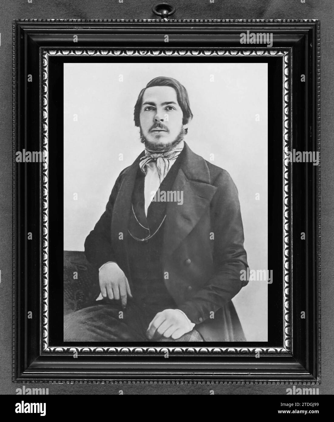 An early photograph of Engels, thought to show him aged 20–25 (c. 1840 ...