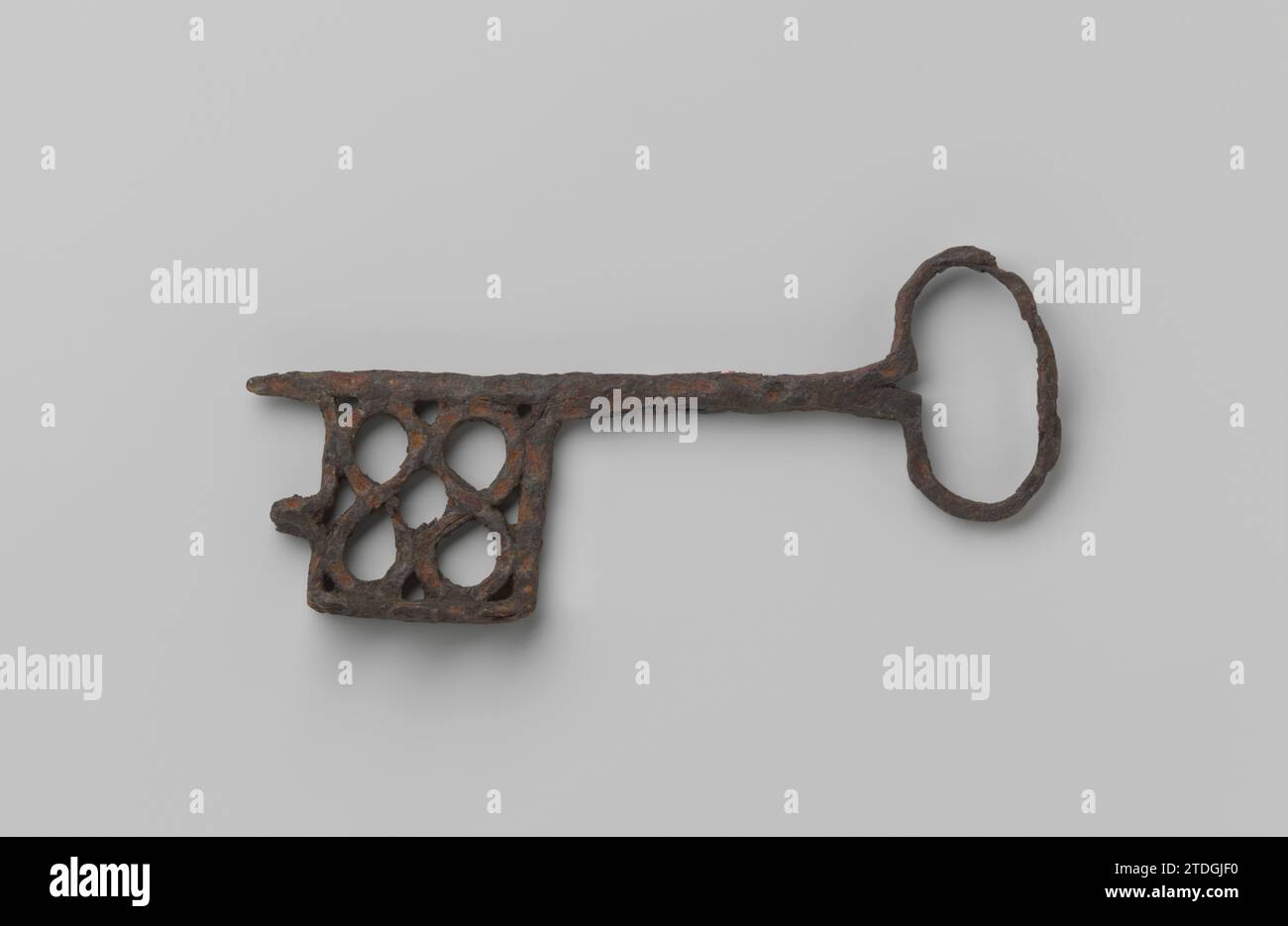 Key, c. 1400 - c. 1950 Key with four -sided shaft and oval eye. The ...