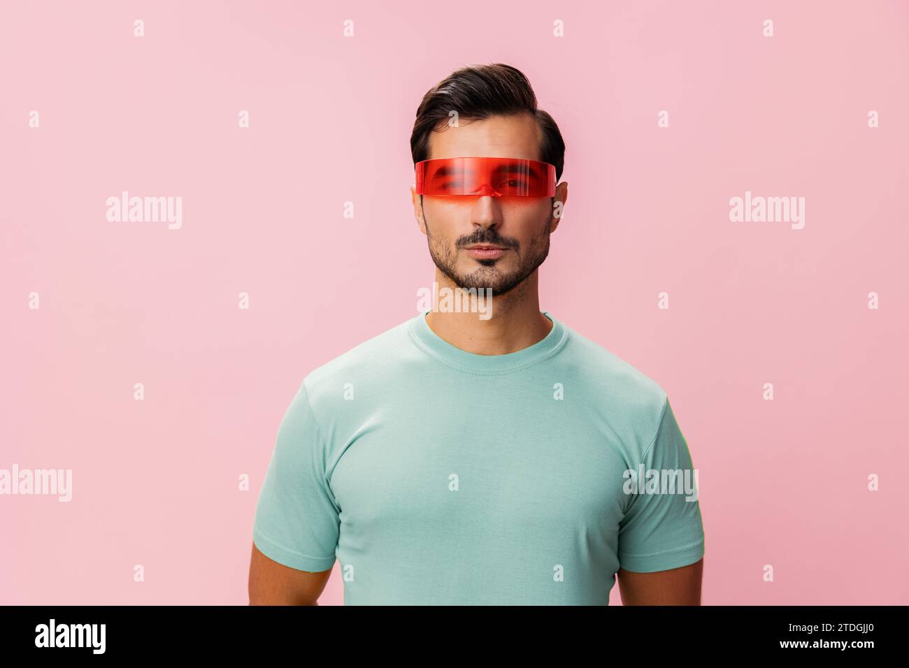 Fashion man portrait background glasses attractive studio handsome ...