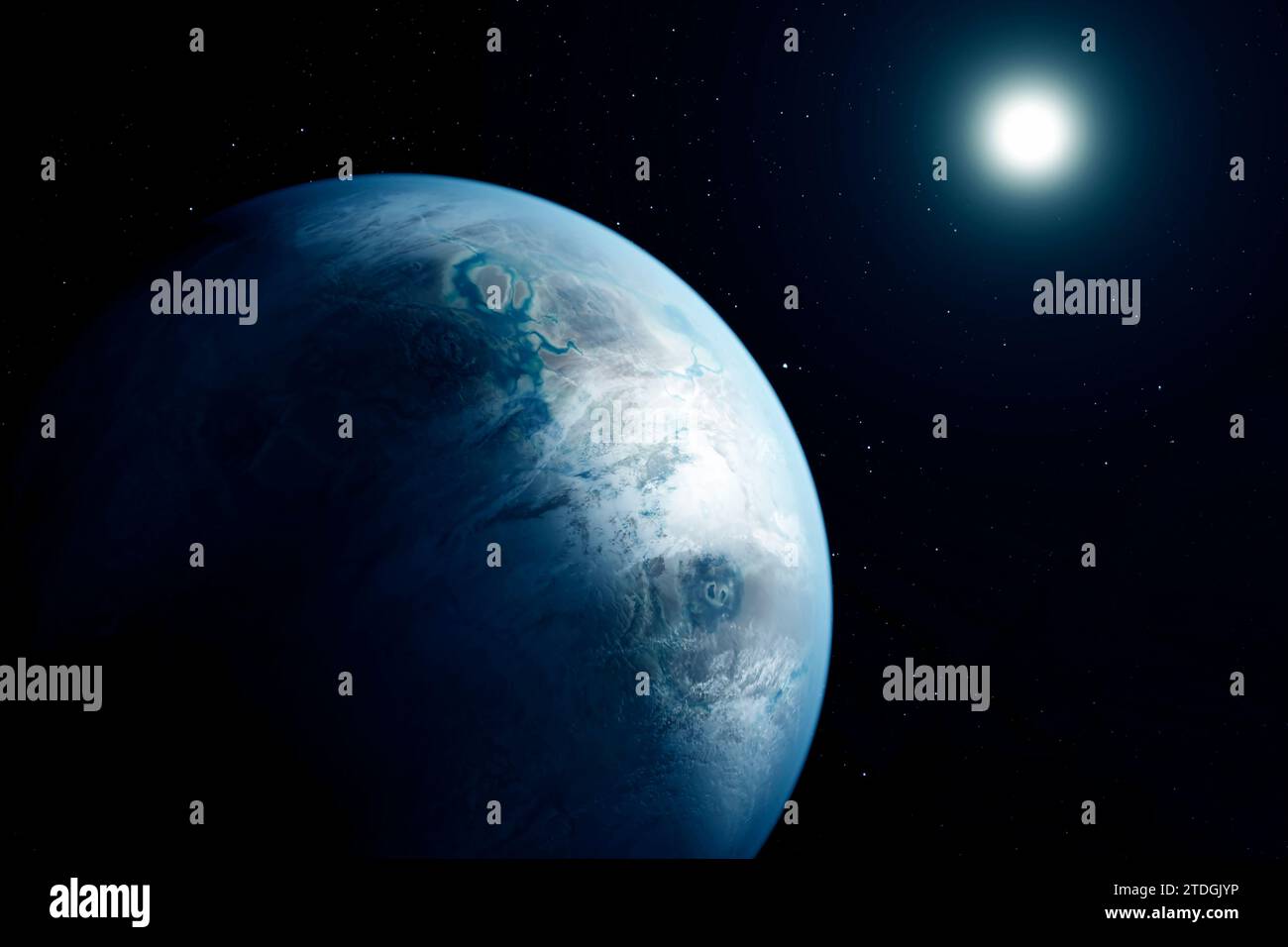 An exoplanet similar to Earth. Elements of this image furnished by NASA ...