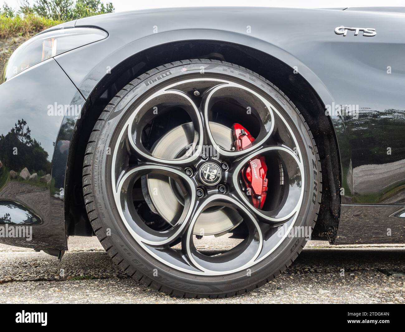 Hong Kong, China Sept 9 , 2023 : Alfa Romeo Gulia GTS 2023 Wheel. Sept ...