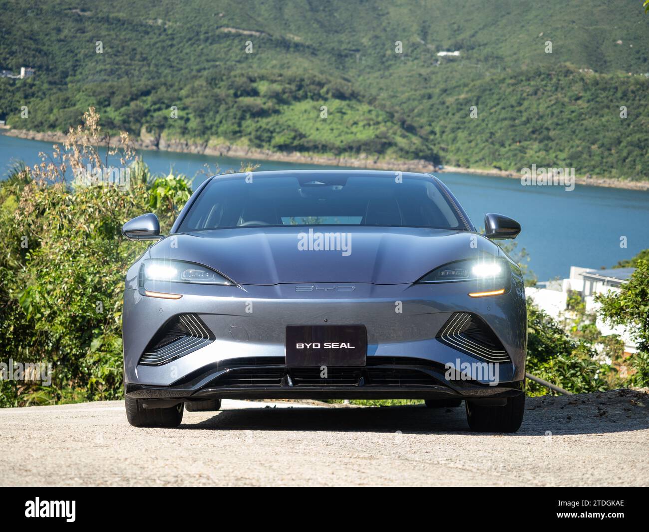 Hong Kong, China Jan 15 , 2023 : BYD SEAL 2023 Test Drive Day Jan 15 ...