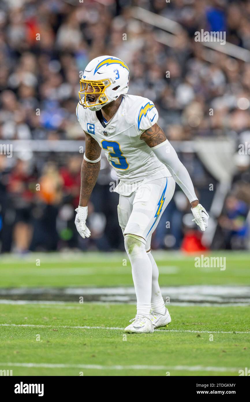 Los Angeles Chargers safety Derwin James, Jr. (3) against the Las Vegas ...
