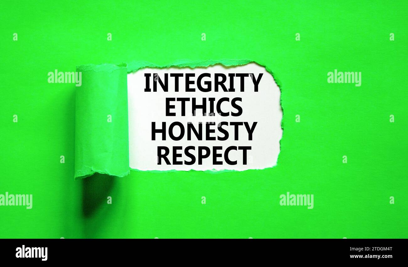 Integrity ethics honesty respect symbol. Concept word Integrity Ethics ...