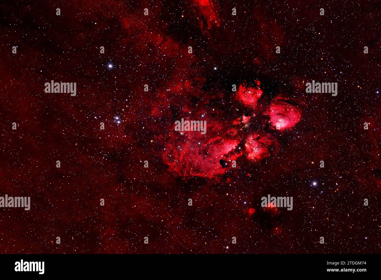 Red cosmic nebula in deep space. Elements of this image furnished by ...