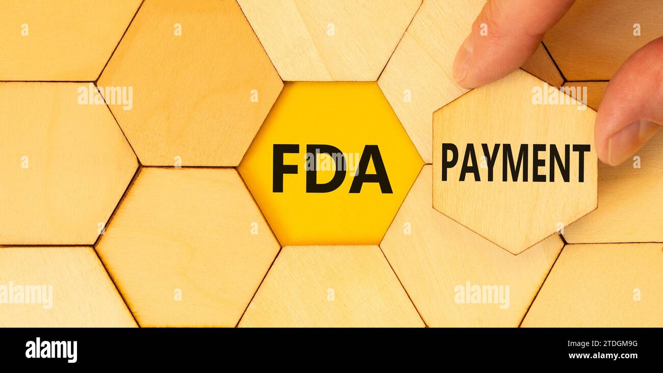 FDA Food and Drug Administration payment symbol. Concept words FDA ...