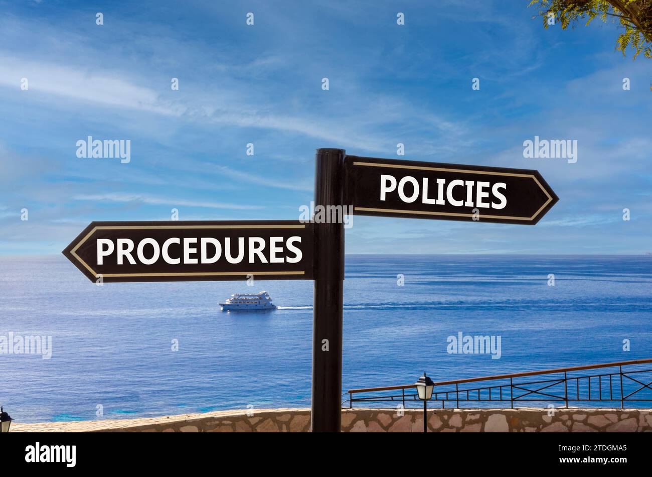 Procedures and policies symbol. Concept word Procedures Policies on ...