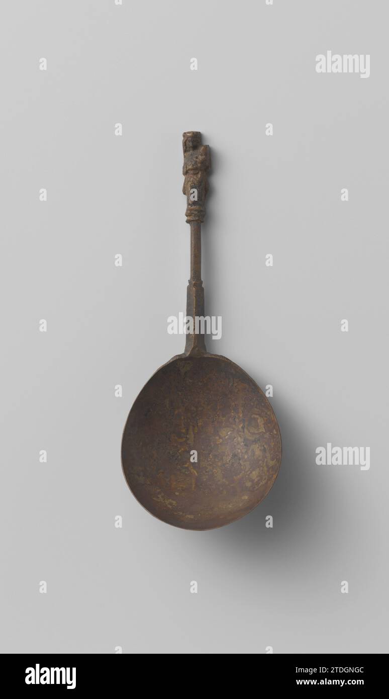 Spoon whose stem is crowned by a Mary with child, Anonymous, c. 1400 ...