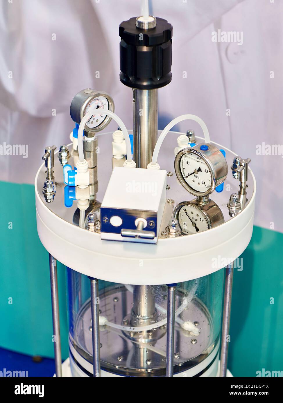 Laboratory chemical reactor with pressure gauges Stock Photo - Alamy