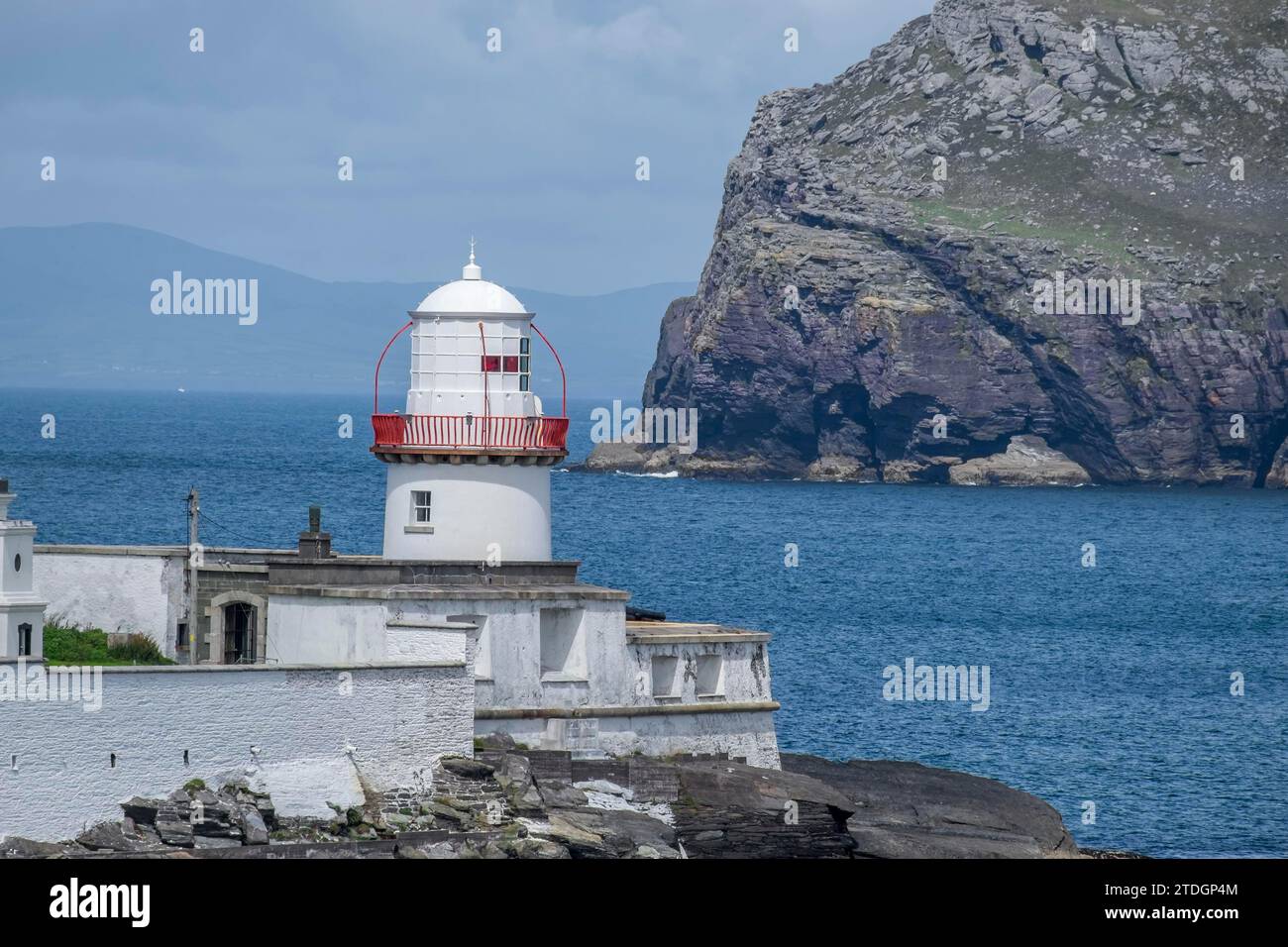 Cromwell Point Lighthouse, Valentia Island, County Kerry, Ireland Stock ...
