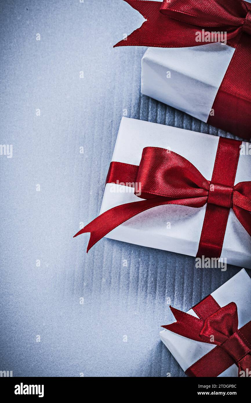 Set of present boxes on white background holidays concept Stock Photo ...
